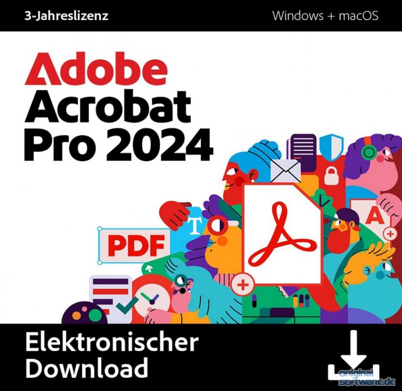 Adobe Acrobat Pro 2024 - 3 Jahresversion